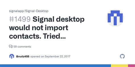 Signal Desktop Would Not Import Contacts Tried Searching For A Contact