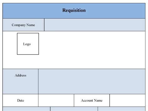 Requisition Fillable Pdf Form