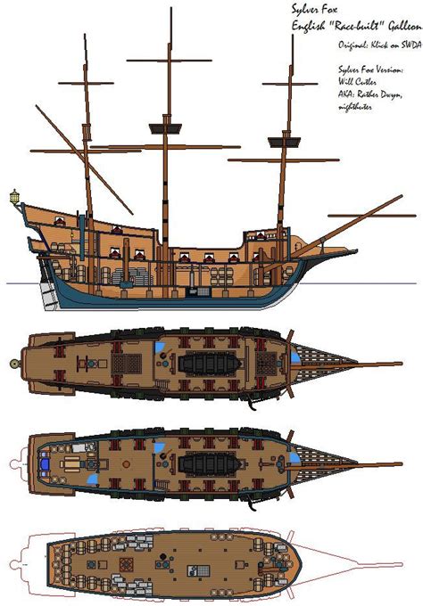 Sailing Ship Deck Plans