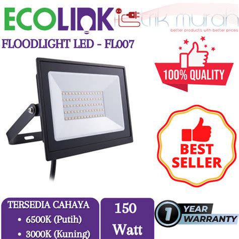 Jual Ecolink Floodlight Fl W Watt Watt Led Lampu Sorot Tembak Putih Jakarta