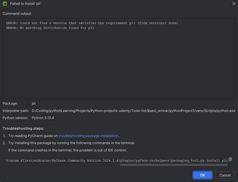Python Got Unknown Error When Try To Install Pli Stack Overflow