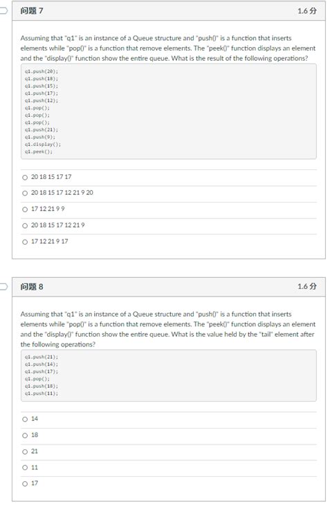 Solved 1201 16 Which Is Not An Application Of Queue Data
