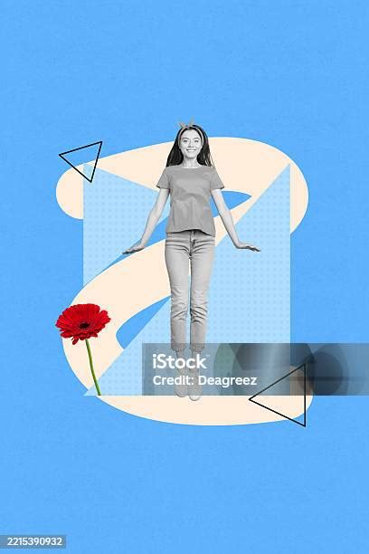 3d 스케치 이미지 수직 콜라주 행복 소녀 산책 여름 봄 공원 거베라 꽃 꽃 잎 플로리 컬쳐 행진 휴일 4월에 대한 스톡 사진 및 기타 이미지 Istock