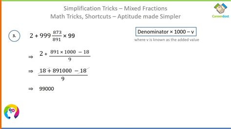 Simplification Tricks Mixed Fractions Basics Examples Shortcuts Math Tricks Math Tricks