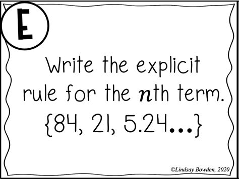 Geometric Sequences Digital Task Cards Lindsay Bowden