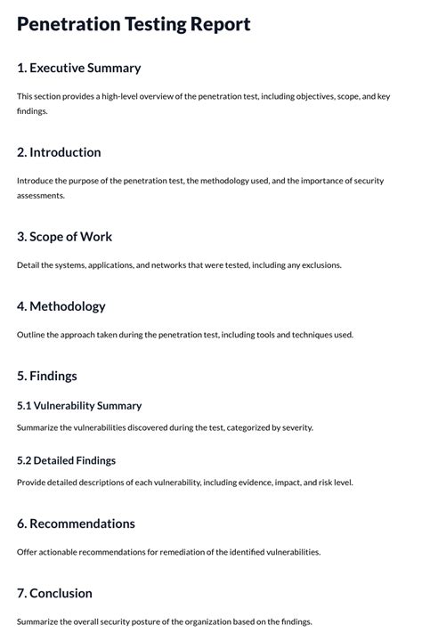 Penetration Testing Reports Template Collaborative Docs For Teams