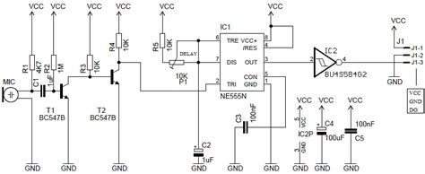Simple Sound Sensor Circuit Diagram