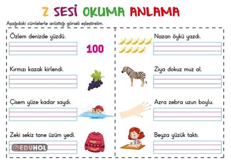 Z Sesi Okuma Anlama Eduhol Etkinlik Ndir Oyun Oyna Test Z Video Zle