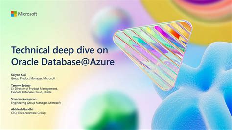 Technical Deep Dive On Oracle Databaseazure Brk226 Youtube