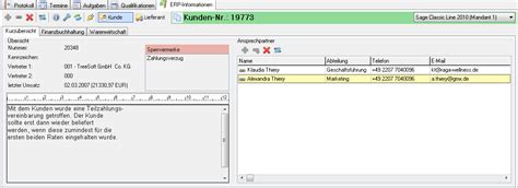 Treesoft CRM ERP Integration Sage Office Line