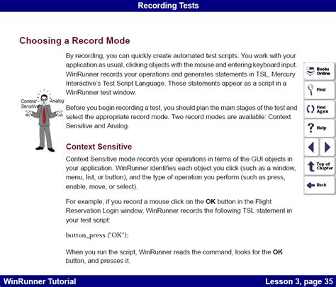 WinRunner Tutorial Choosing A Record Mode