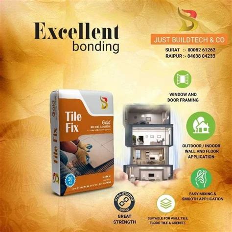 External Wall Tile Adhesive Packaging Size 20 Kg Bag At Rs 350 Bag In Hyderabad