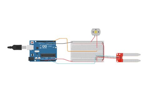 Circuit Design Sensor De Humedad Tinkercad