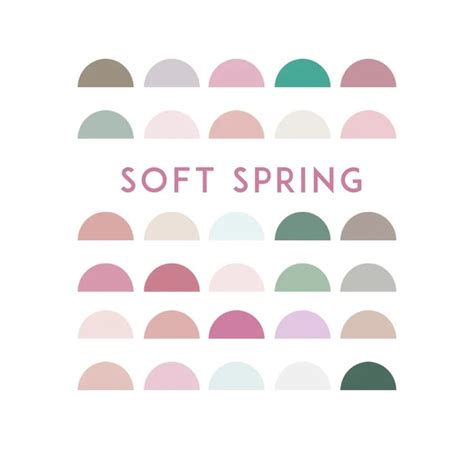 Soft Spring Procreate Swatch Color Palette Soft Color Tones Etsy