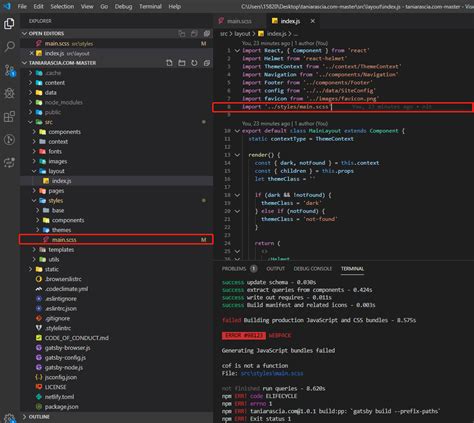 gatsby develop is successful but build failed · issue 22831 · gatsbyjs