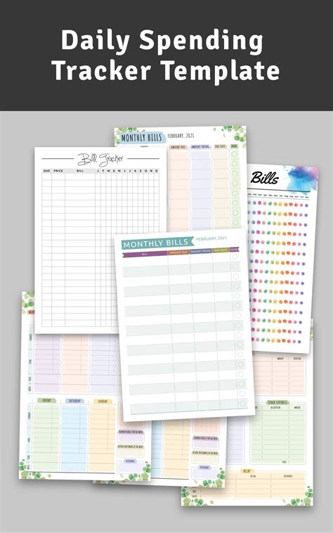 Daily Spending Tracker Template Best Templates Resources