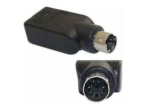 6 Pin Ps 2 Male To Usb Female Keyboard Mouse Adapter
