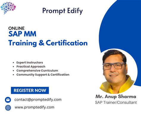 Sap Mm Online Training And Certification Prompt Edify South Africa
