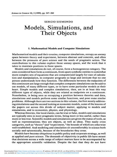 Div Class Title Models Simulations And Their Objects Div Pdf Theory Simulation