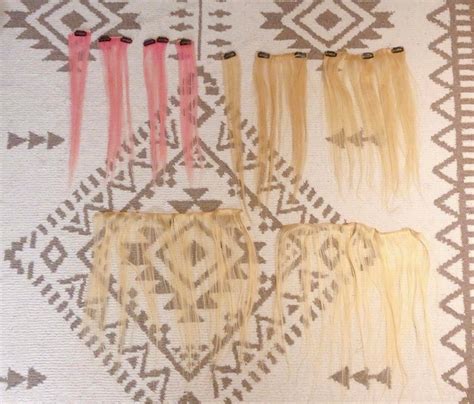 인모핑크 백금발 아이보리 붙임머리 헤어피스 헬로마켓