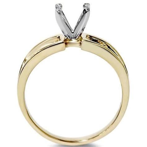 Contemporary Solitaire Engagement 14k Gold Ring Setting