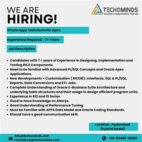 Techominds Pvt Ltd On Linkedin Hiring Oracle Apex Designing