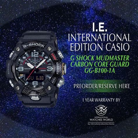 Casio International Edition G Shock Mudmaster Carbon Core Guard Black
