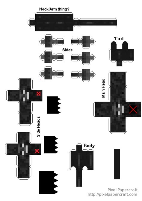 Wither Semi Poseable Pixel Papercraft