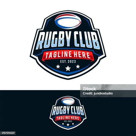 럭비 아이콘 디자인 벡터 일러스트 레이 션 템플릿 럭비 클럽 엠블럼 개념 Championship에 대한 스톡 벡터 아트 및 기타