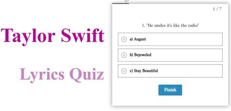 taylor swift lyrics quiz 7 questions