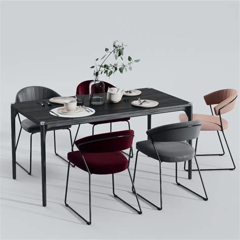 Minimalism Dining Set 3dsmax 3d Model Cgtrader
