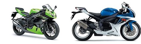 Motorrad Vergleich Kawasaki Ninja Zx 6r 2011 Vs Suzuki Gsx R 600 2011
