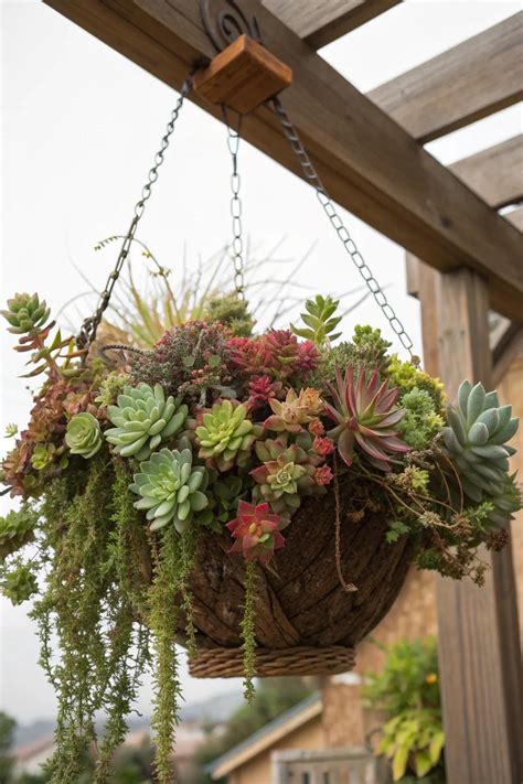 14 Creative Succulent Hanging Basket Ideas Gardeneco