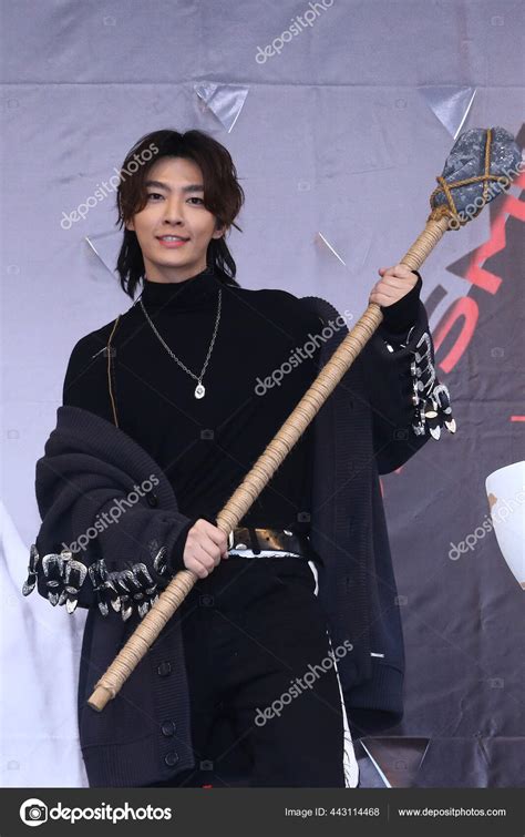 Taiwanese Actor Singer Aaron Yan Attends Promotional Campaign His New Stock Editorial Photo