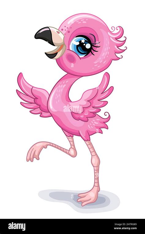 Cute Flamingo Cartoon Hand Drawn Style In 2020 Cute C
