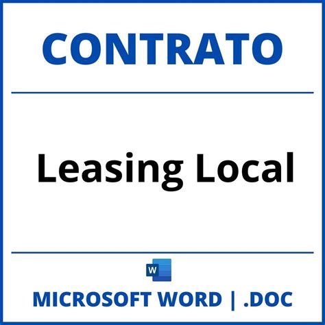 Contrato Leasing Local Word