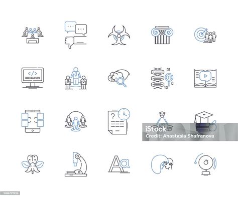 튜터링 학습자 라인 아이콘 모음입니다 교육 지도 멘토링 교육 코칭 발전 전문 지식 벡터 및 선형 일러스트레이션 지원 강화 개선