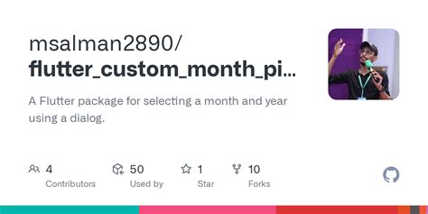 Github Msalman2890fluttercustommonthpicker A Flutter Package For Selecting A Month And