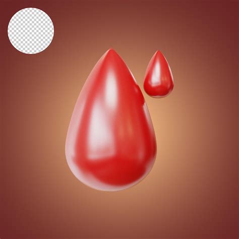Premium Psd Blood Drop 3d Rendering