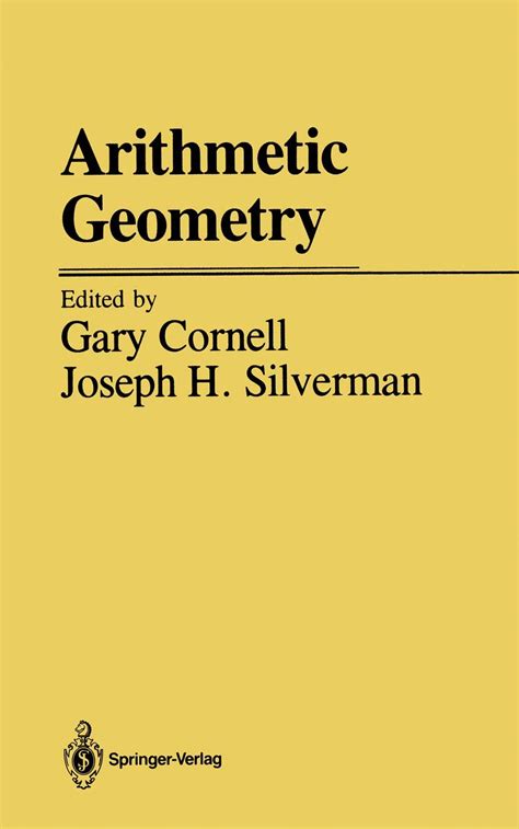 Arithmetic Geometry 9780387963112 Cornell G Silverman