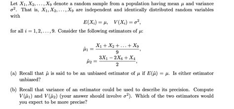 Solved Let X X X Denote A Random Sample From A Chegg Com