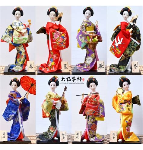 목각인형 12inch일본 피규어인형 일본식 기모노 인형 꼭두각시인형 사람모형 기생 인테리어 소품 가구 공예품 티몬