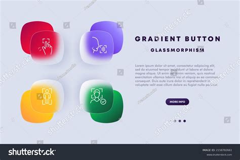 Identification Set Icon Fingerprint Voice Recognition Stock Vector
