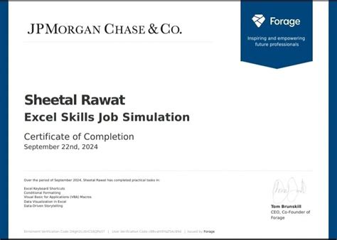 Excelskills Jobsimulation Financialanalysis Jpmorganchase Forage