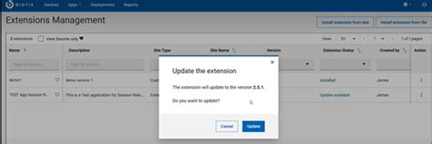 Updating An Extension