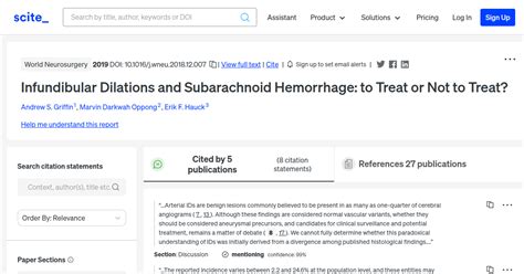 Infundibular Dilations And Subarachnoid Hemorrhage To Treat Or Not To Treat