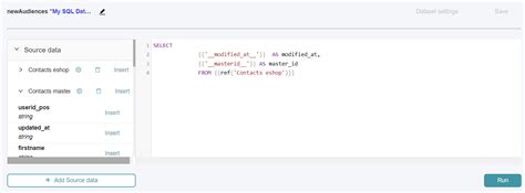 Creating Sql Datasets