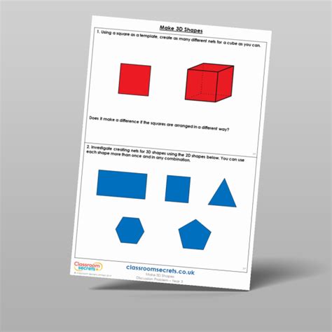 Year 3 Make 3d Shapes Discussion Problem Resource Classroom Secrets