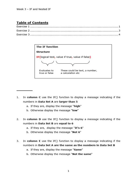 Task Instructions If And Nested If Pdf