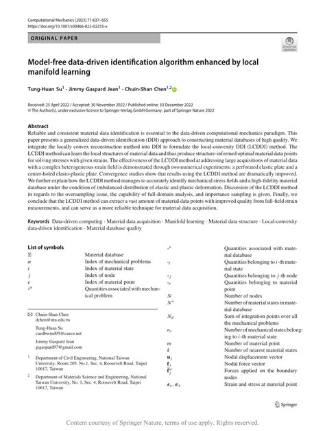 Model Free Data Driven Identification Algorithm Enhanced By Local